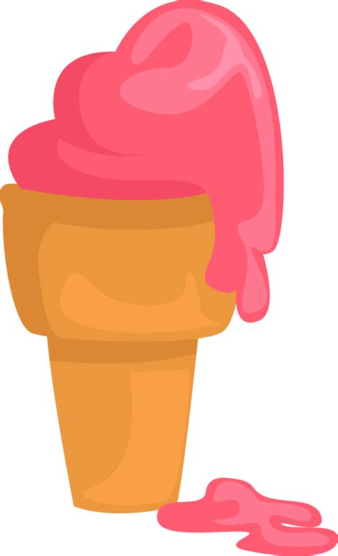 Melting Ice Cream Illustration Vector On White Background 13894407 Vector Art At Vecteezy