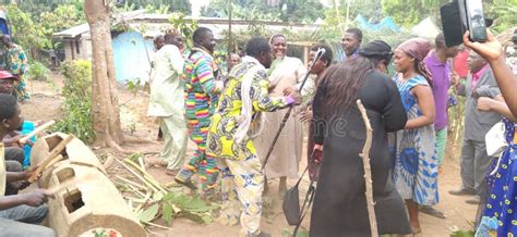 Funeral Ceremony For Beti People In Cameroon Editorial Photography