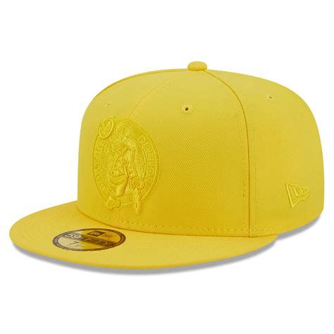 Mens Boston Celtics New Era Yellow Color Pack 59fifty Fitted Hat