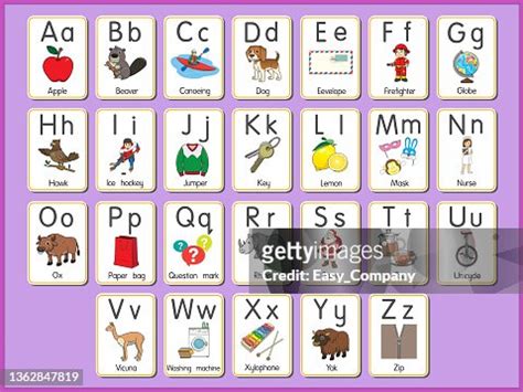 Vector Illustration Of The Alphabet Flash Card Az Uppercase Or