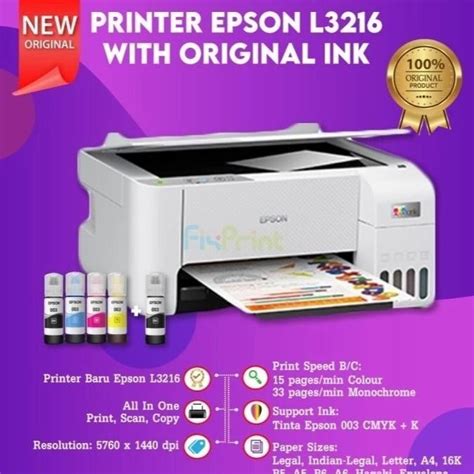 Jual Terlaris Epson L3210 L320 Printer All In One Print Scan Copy