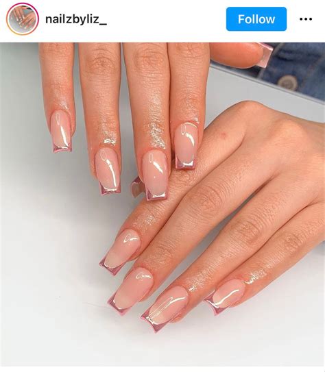 Chrome Frenchies Dream Nails French Tip Nails Nail Colors