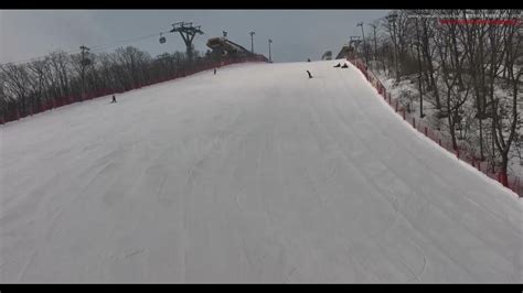 휘닉스파크 1 스키장슬로프스키보드 타는 사람들 Youtube
