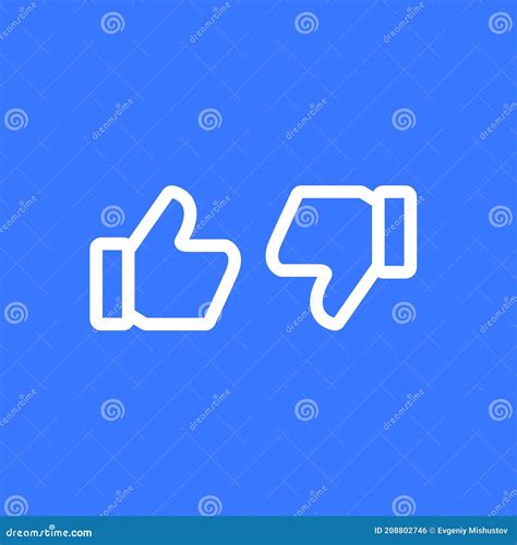 Thumbs Up And Down Buttons For Website Icons Vector Illustration Stock Vector Illustration Of