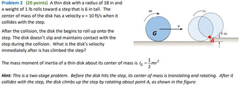 Solved In Problem Points A Thin Disk With A Radius Chegg