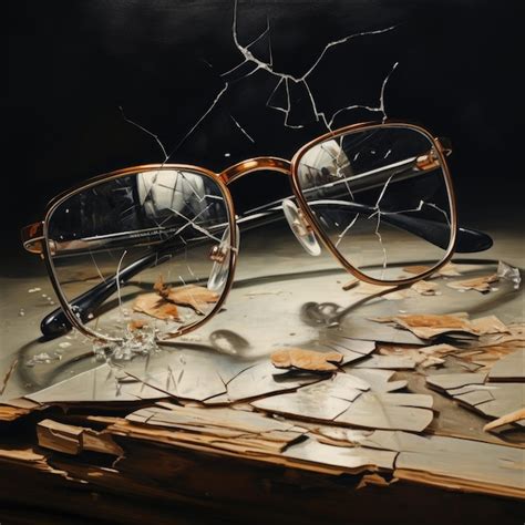 Premium Photo Broken Eyeglasses Broken Eyeglasses Frame