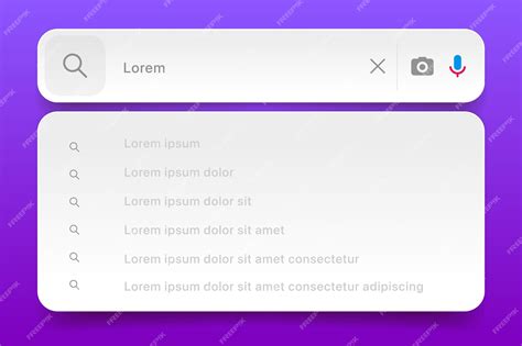 Premium Vector Internet Browser Search Engine Search Bar For Ui Mobile App Search Address And