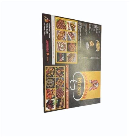 Multicolor Printed Menu Paper Pamphlet At Rs 040piece In New Delhi Id 2851765014391