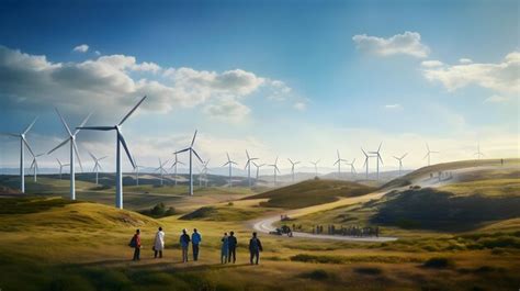 Premium Photo Collaborative Efforts In A Wind Farm