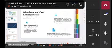 Attended A Session On Azure Fundamentals By Laiba Waseem An Alpha Mlsa
