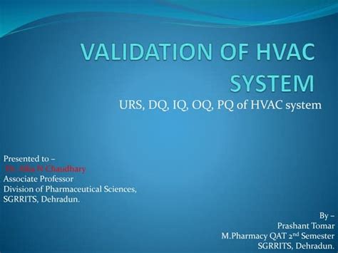 Hvac Validation Pdf