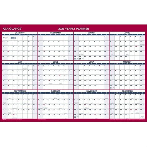At A Glance Vertical Horizontal Reversible Wall Calendar Large