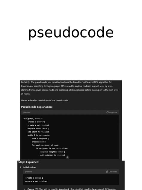 Pseudocode And Code Pdf