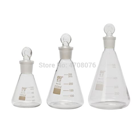 50 500ml Glas Afgestudeerd Erlenmeyer Met Stop Tra Vicedeal