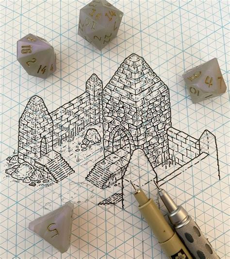 tutorial how to draw a fantasy village map paths peculiar isometric sketch fantasy village