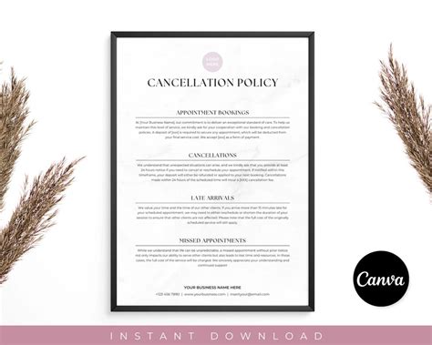 Salon Cancellation Policy Template Terms And Conditions Template