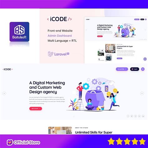 jual source code aplikasi icode multipurpose website cms and creative