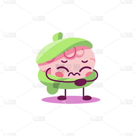 有病的大脑的卡通