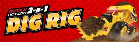 Maxx Action 2 N 1 Dig Rig Dump Truck And Front End Loader With Lights