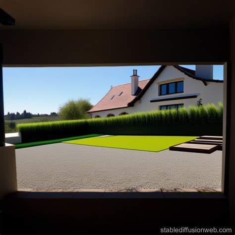 Artificial Grass Garden With Water Feature Stable Diffusion Online