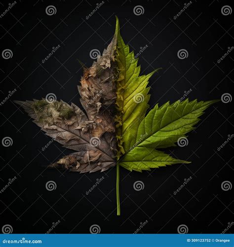 Green And Brown Leaf Stock Illustration Illustration Of Side 309123752