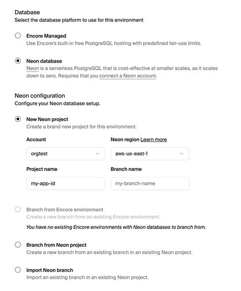 Neon Postgres Database — Encore Docs
