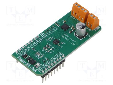 stepper 19 click mikroe click board prototype board comp drv8424