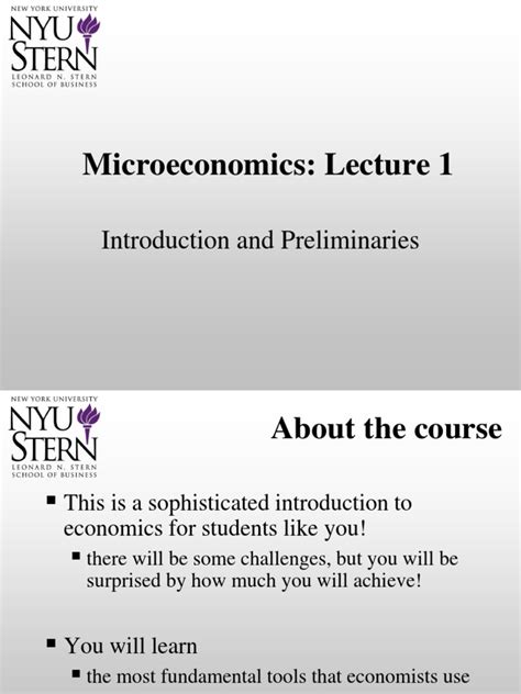 Microeconomics Lecture 1 Introduction And Preliminaries Pdf Real