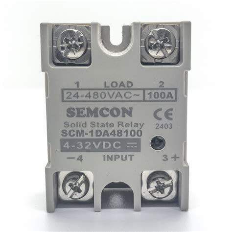 Scm 1da48100 Ssr 1 Pha 100a Output 24 280vac Input 3 32vdc