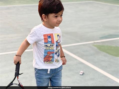 Sania Mirza Shares Son Izhaans Photo With Tennis Racquet Cricket Or Tennis Ask Fans