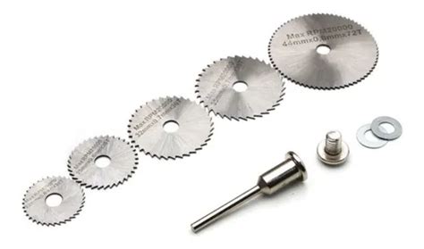 Set 6 Disco Corte Sierra Mandril Hss Mototool Mini Taladro Mercadolibre