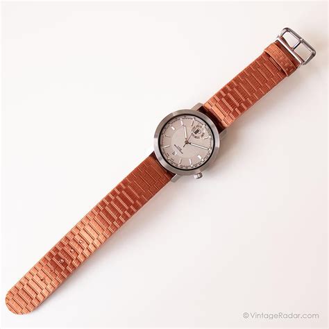 Vintage Philip Persio Watch Silver Tone Date Watch With Tachymeter