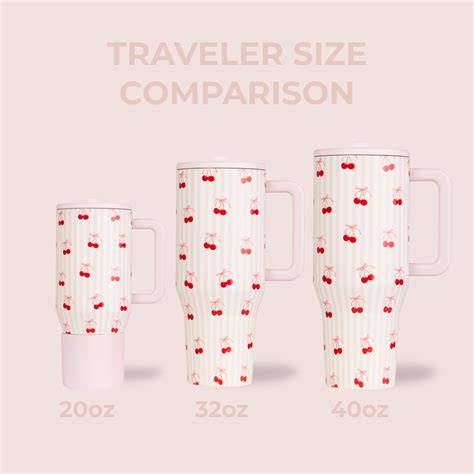 Sweet Cherry Hydrojug 40 Oz Traveler Tumbler Downtown Southern Outfitters