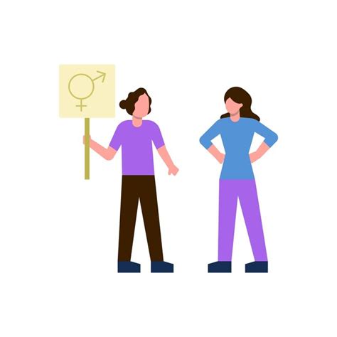 A Menina Representa O Eunuco Vetor Premium