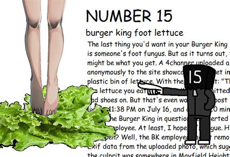 Number 15 Burger King Foot Lettuce By Torbincrow1987 On Deviantart