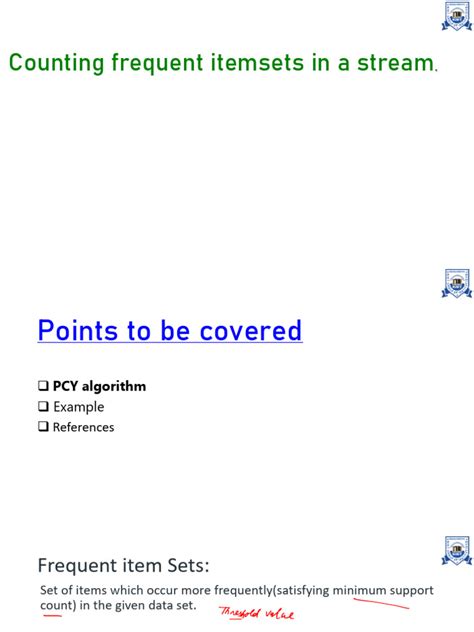Presentation On Counting Frequent Itemsets Pdf Theoretical Computer Science Computer