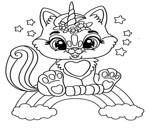 Unicorn Kitten Coloring Pages [2025]