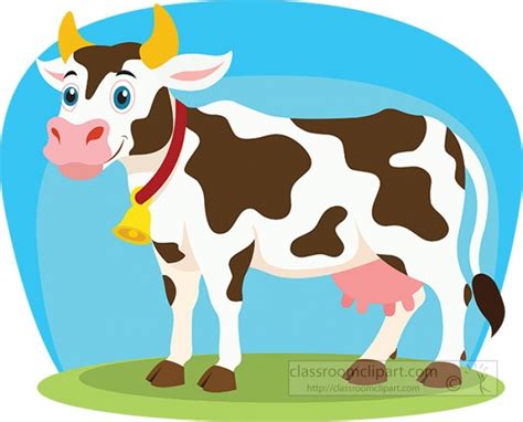 Cartoon Cow Illustration For Educational And Farm Themed Content