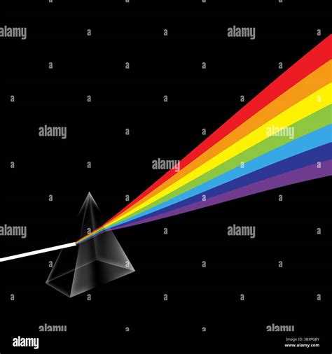 Prism Colorful Light Rays Ray Rainbow Spectrum Dispersion Optical