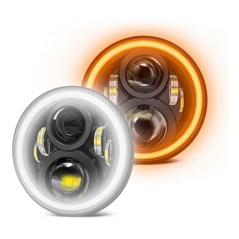 1 Farol Led Projetor 7 Polegadas Fusca Kombi Opala Jeep Chevette C10