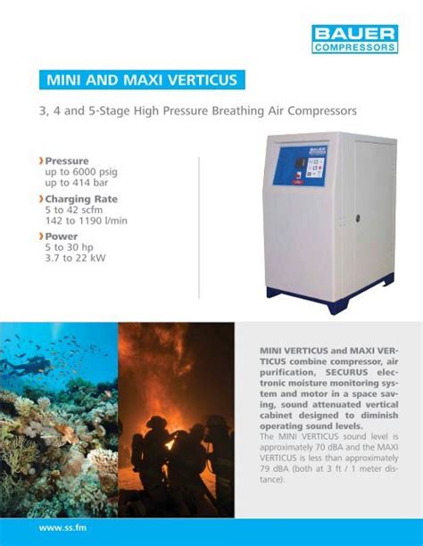 Mini And Maxi Verticus Bauer Air Compressors