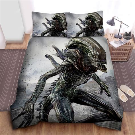Xenomorph Predator Vs Alien Comforter Duvet Cover Bed Sheets Bedding