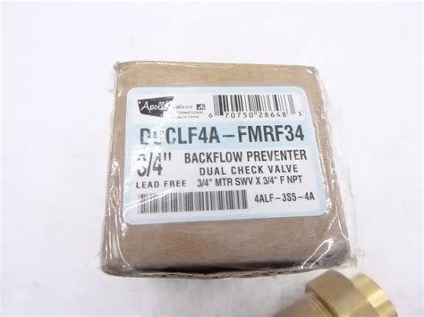 Apollo Backflow Preventer 3 4 Nominal Female Meter Swivel X Fnpt Dual Check Oneclick Warehouse