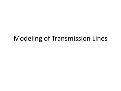 PDF Modeling Of Transmission Lines GUCeee Guc Edu Eg Courses Electronics ELCT908 Distributed