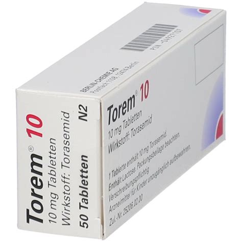 Torem® 10 50 St Mit Dem E Rezept Kaufen Shop Apotheke