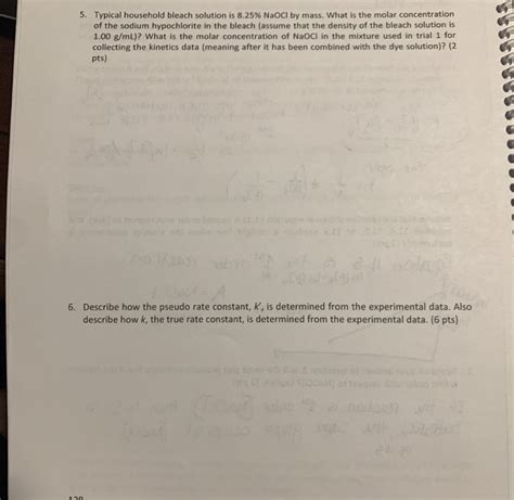 Typical Household Bleach Solution Is 825 Naocl By