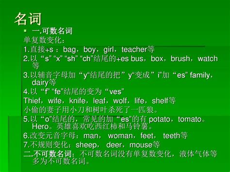 词 一 名词 a 可数名词 b 不可数名词 二 动词 a be动词 b 实义动词 c 情态动词 三 形容词 四 副词 ppt download