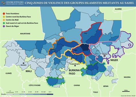 Cinq Zones De Violence Des Groupes Islamistes Militants Au Sahel La