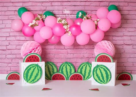 Avezano Watermelonandballoons Backdrop For Photography Designed By Paula