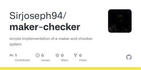 Github Sirjoseph94maker Checker Simple Implementation Of A Maker